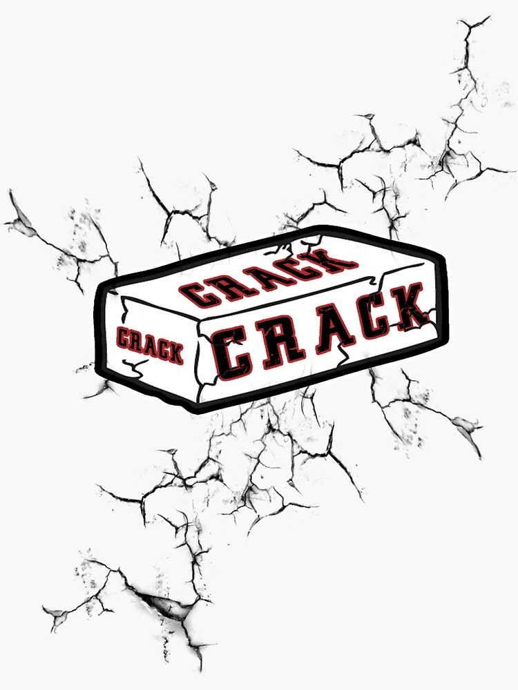 "Vintage CRACK Design" Sticker for Sale by Uteam | Redbubble