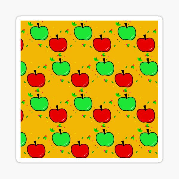 "Apples Pattern, Fruits Patterns." Sticker for Sale by Clothingspot ...