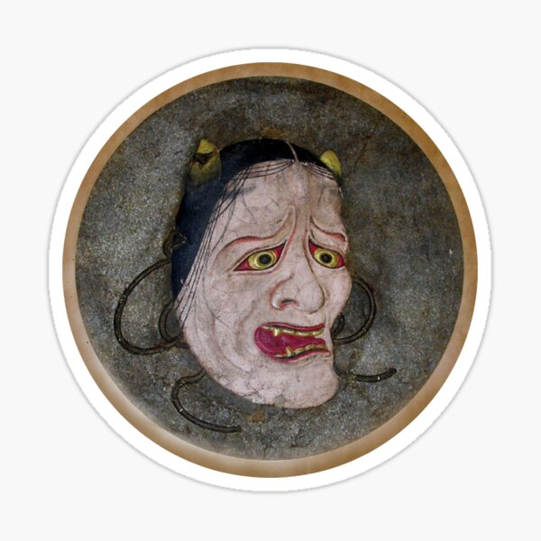 "Noh Mask of a Demoness 18th century" Sticker for Sale by Blu-gems ...