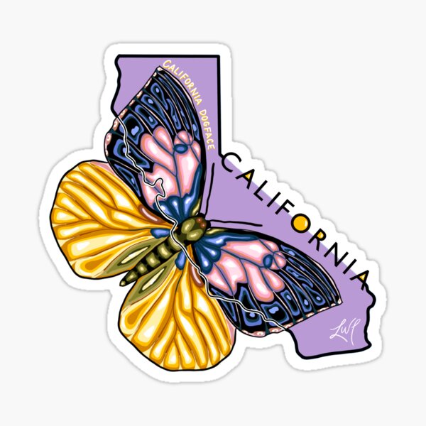 "California State Butterfly - The California Dogface" Sticker for Sale ...