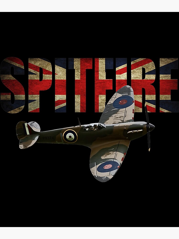 Póster «SPITFIRE RAF SUPERMARINE WW2 AVIÓN DE COMBATE CAMISETA UNION ...