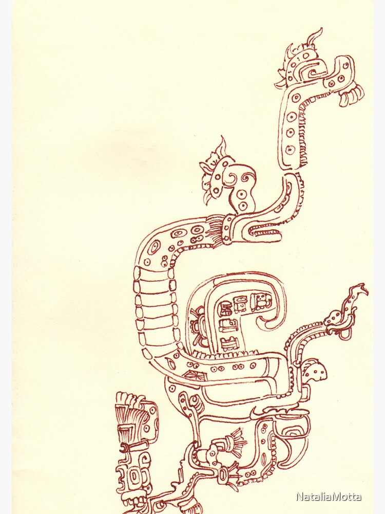 "Kukulkan" Sticker for Sale by NataliaMotta | Redbubble