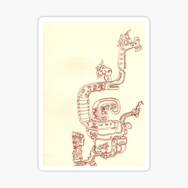 "Kukulkan" Sticker for Sale by NataliaMotta | Redbubble