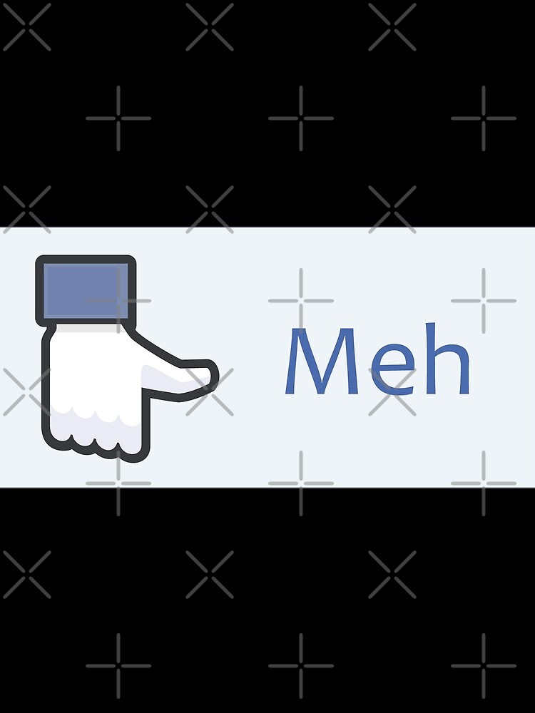 "Meh - Sideways Thumb Icon Emoji" Drawstring Bag for Sale by ...