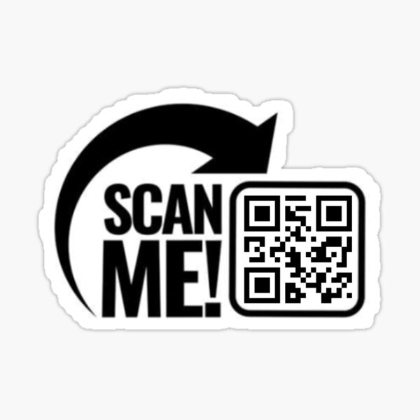 "T-shirt scan me QR code" Sticker for Sale by Nacer-Art | Redbubble