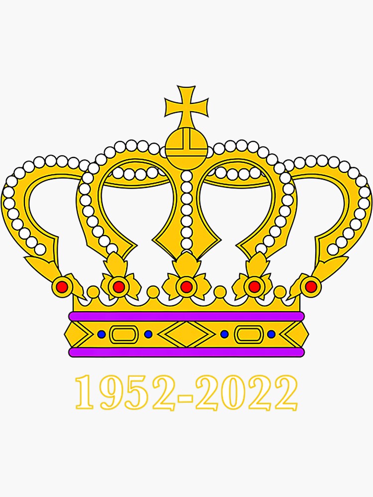 "The Queen Platinum Jubilee Crown 70 Years Royal" Sticker for Sale by ...