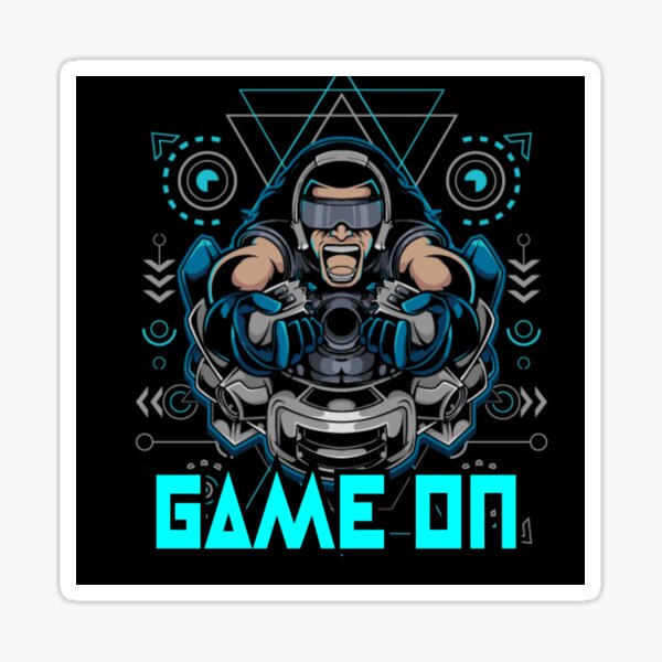 "Game On model logo" Sticker for Sale by Mr-Tester | Redbubble