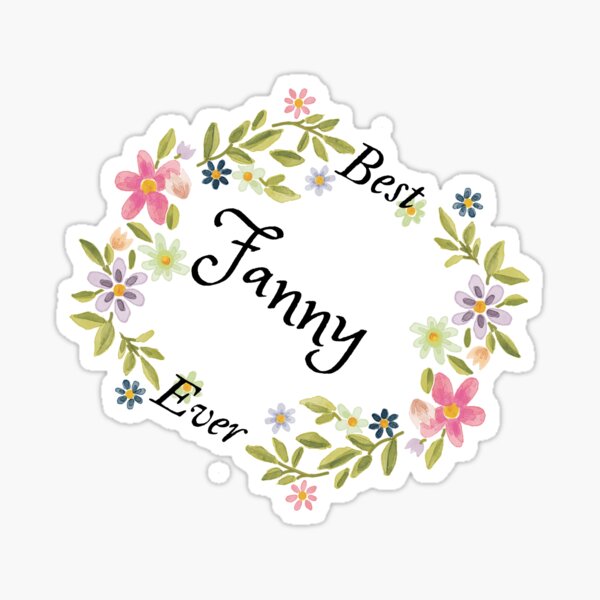 "Fanny Personalized Name Floral Wreath Flower T-Shirt" Sticker for Sale ...