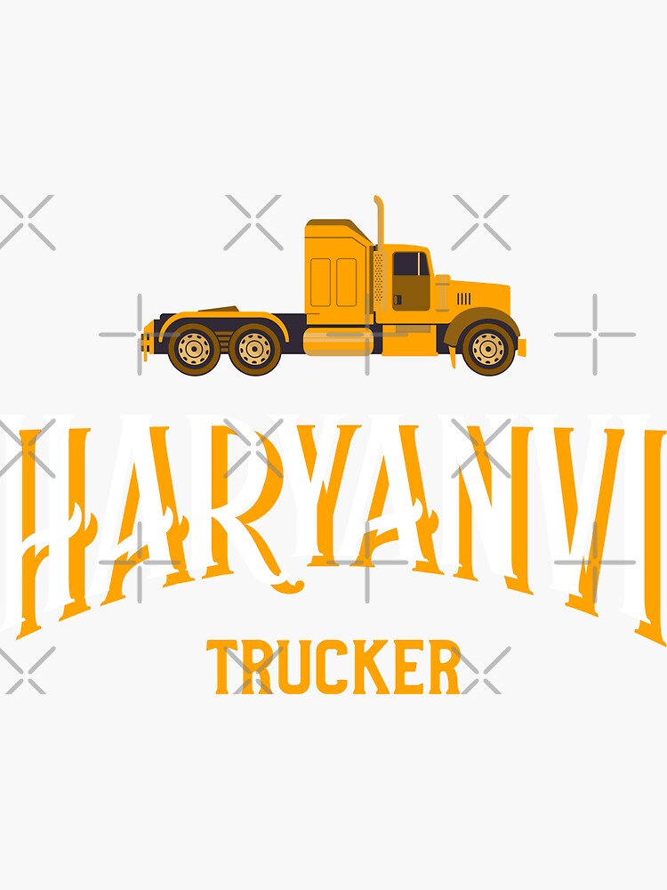 "Haryana Trucker" Sticker for Sale by Trikav | Redbubble