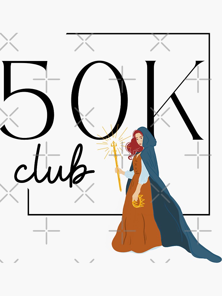 "50K Club Writing Word Count" Sticker for Sale by PikaLee | Redbubble
