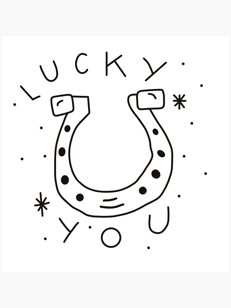 Lucky You Sticker For Sale By Thedevilsart Redbubble