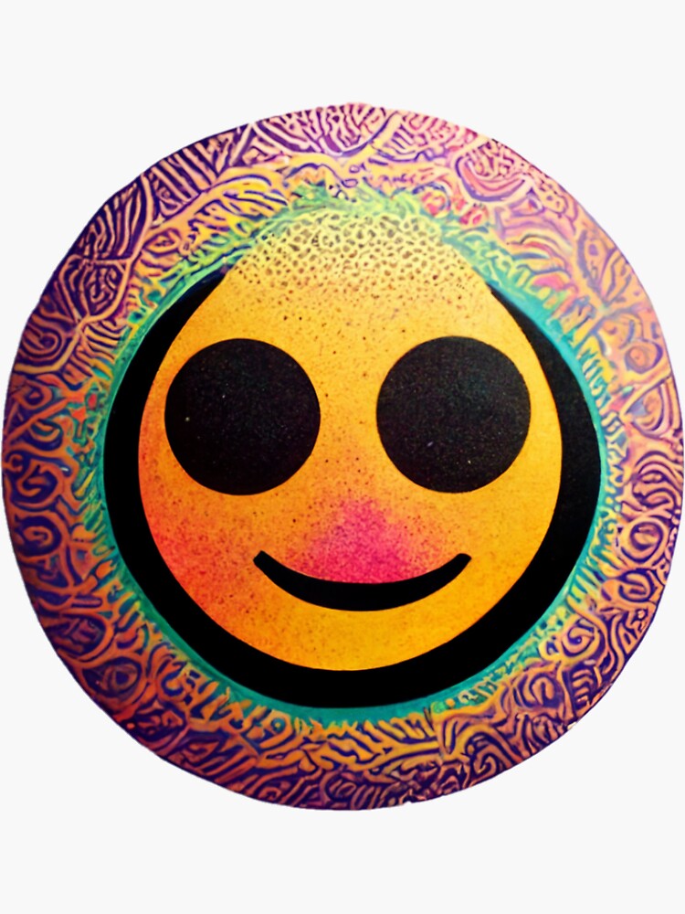 "Trippy Smiley Face :) version 2" Sticker for Sale by SmileyDan | Redbubble