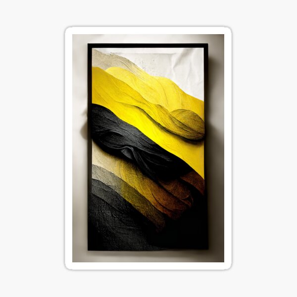 "Black and Yellow Collection Number 1 - Vision Nine." Sticker for Sale ...
