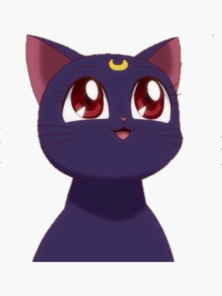 "moon cat" Sticker for Sale by lara-bella | Redbubble