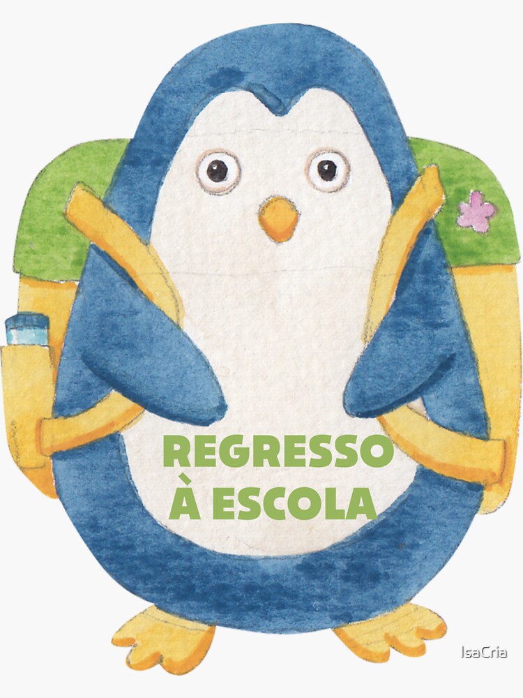 "REGRESSO À ESCOLA" Sticker for Sale by IsaCria | Redbubble