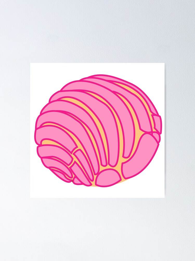 "Concha Mexican Pan Dulce Bread " Poster for Sale by StefaPascu | Redbubble
