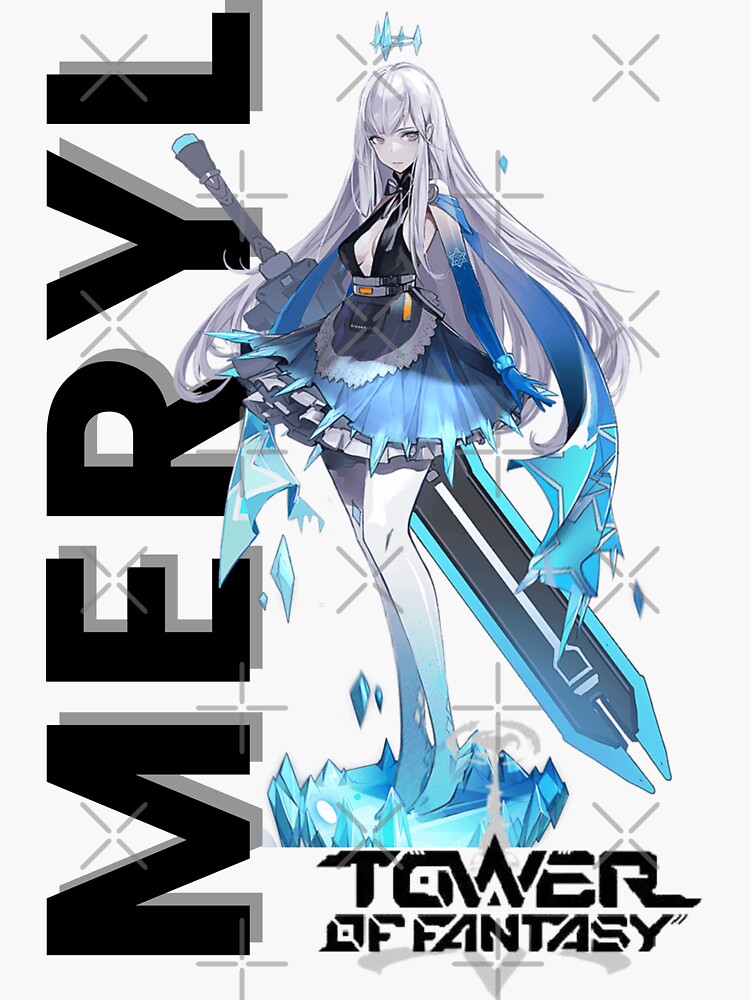 "Meryl - Tower of fantasy Game Character Meryl Artwork" Sticker for ...