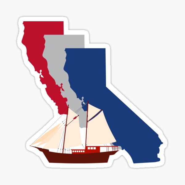 "California Border, Clippers" Sticker for Sale by LatterDaze | Redbubble