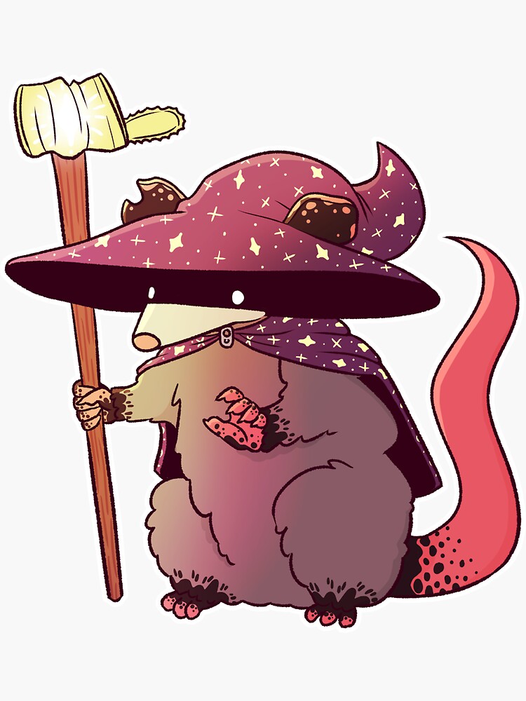 "Opossum Trash Wizard" Sticker for Sale by Foggy Madison | Redbubble