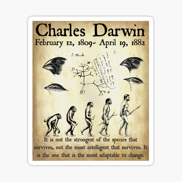 "Charles Darwin Evolution Vintage Biology Science Teacher Design on ...