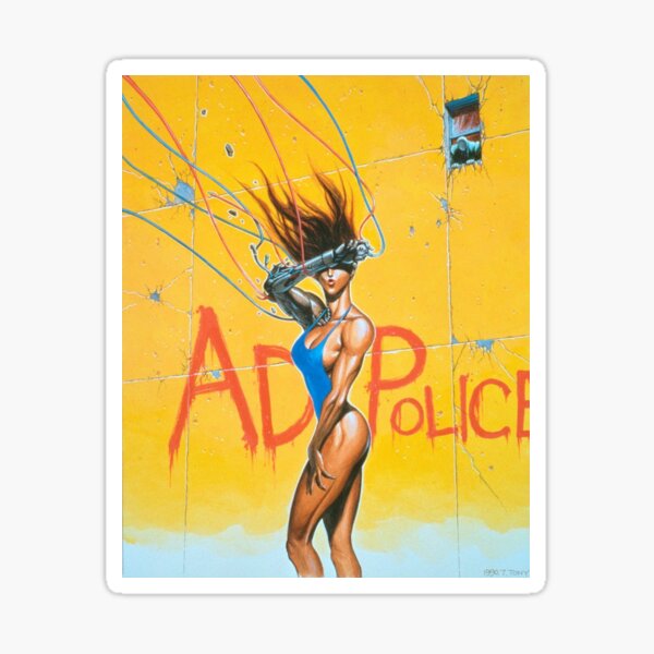 "AD Police Files 4 Cyberpunk Anime 1990" Sticker for Sale by ...