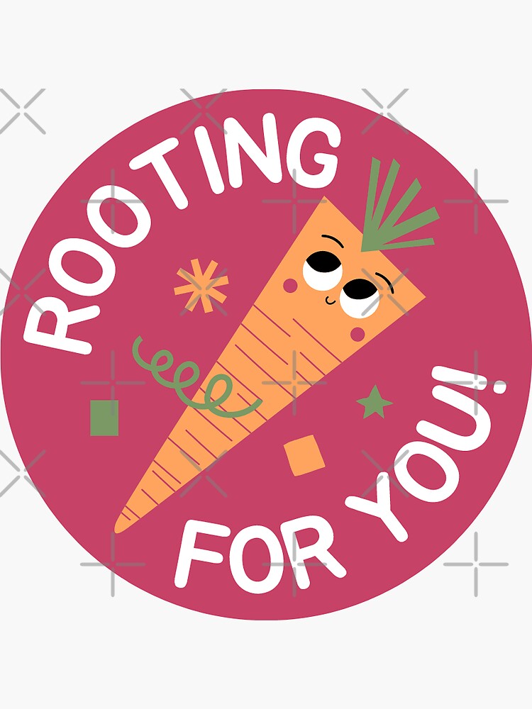 "Rooting for you sticker, a cute sticker, motivation feedback sticker ...