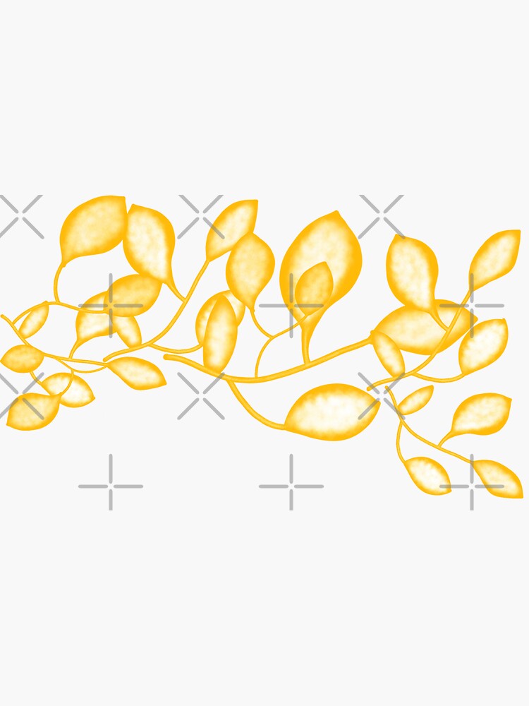 "Gold Leaf Vine Garland" Sticker for Sale by F-ranny | Redbubble