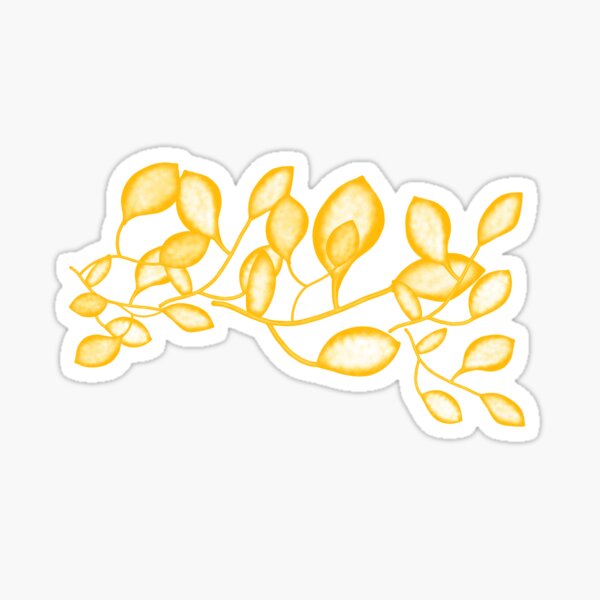 "Gold Leaf Vine Garland" Sticker for Sale by F-ranny | Redbubble