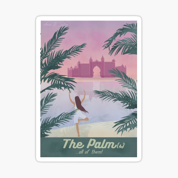 "The Palm (s) of Dubai's Palm" Sticker for Sale by AmesRT | Redbubble