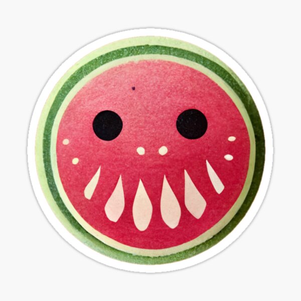 "Watermelon Smiley Face :)" Sticker for Sale by SmileyDan | Redbubble