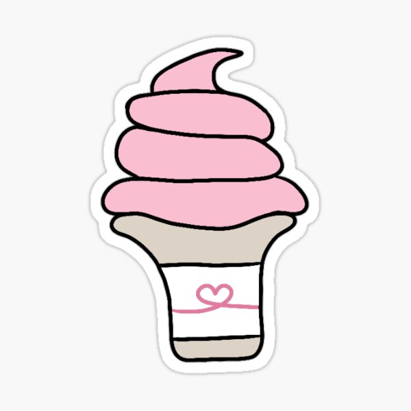 Ice Cream Sticker Strawberry Ice Cream Ice Cream Doodle Ice