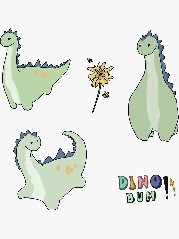 "Dino sticker pack" Sticker for Sale by moonziev | Redbubble