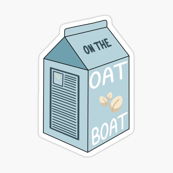 "oat milk" Sticker for Sale by atropos-threads | Redbubble
