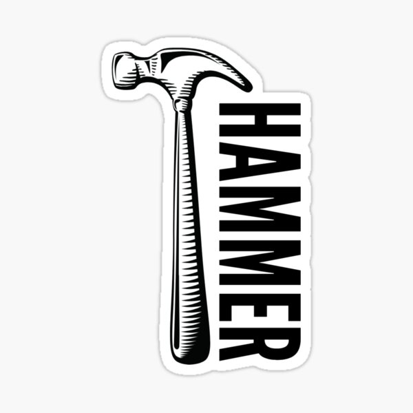 "hammer" Sticker for Sale by artwork1306 | Redbubble