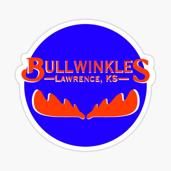 "Bullwinkles Lawrence Kansas " Sticker for Sale by Dizzypeanut | Redbubble