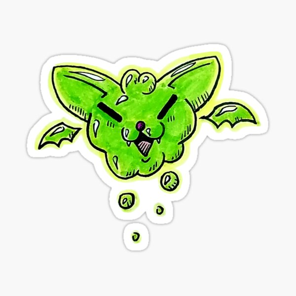 "Wibble-Wobble Blobble Bat" Sticker for Sale by Zesty-Time | Redbubble