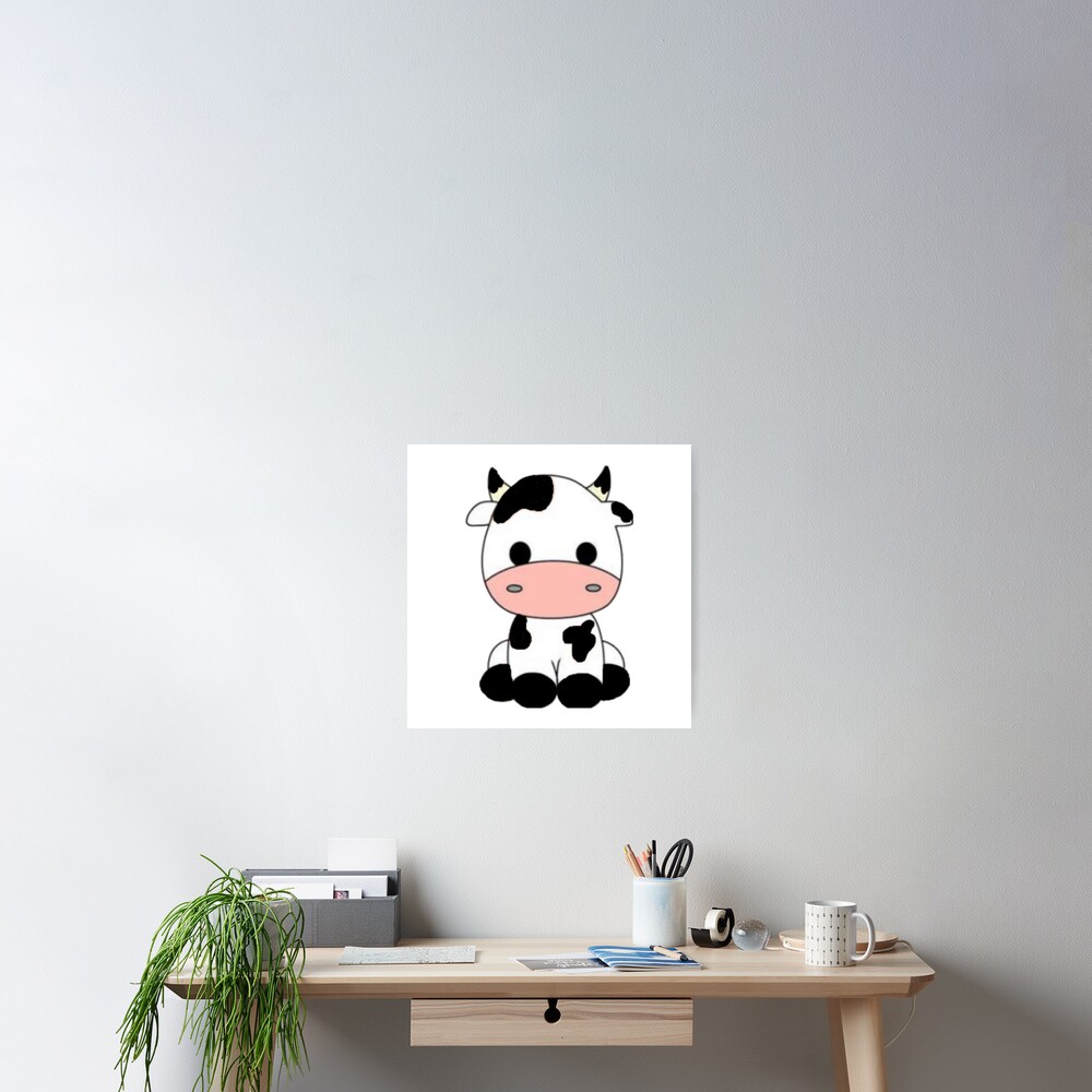 "Small Cow With Black And White Dots" Poster for Sale by JustBeCoooool ...
