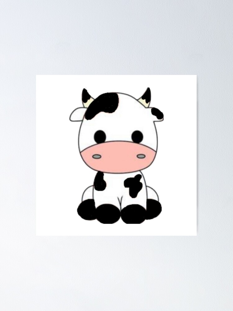 "Small Cow With Black And White Dots" Poster for Sale by JustBeCoooool ...