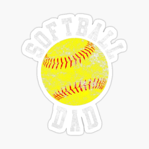 "Vintage Softball Dad" Sticker for Sale by fawsonpnhamme | Redbubble