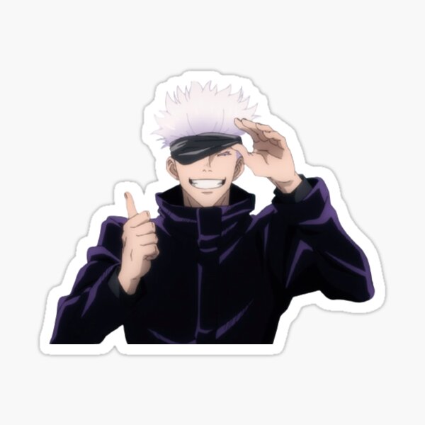 "Gojo Smiling" Sticker for Sale by Ranya13 | Redbubble