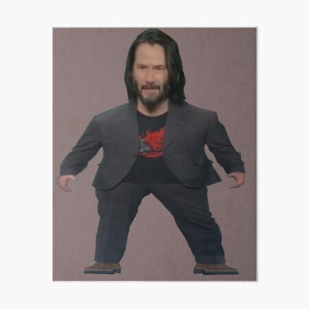 "Mini Keanu Sticker, Funny Mini Keanu Sticker" Art Board Print for Sale ...
