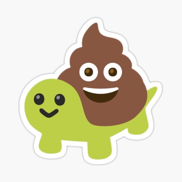 "Poop Turtle " Sticker for Sale by ajrodz | Redbubble