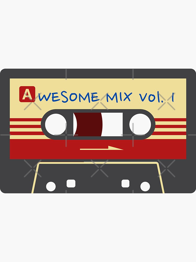 "Awesome Mix Volume 1 Cassette Retro" Sticker for Sale by NoSpecialShop ...