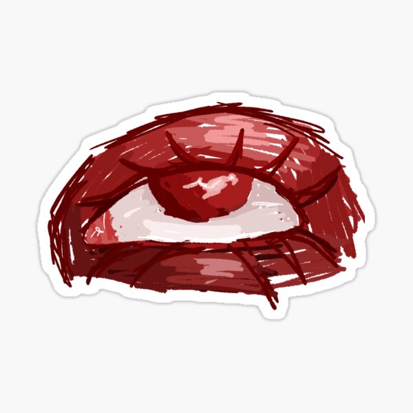 " Messy Eye Painting (red)" Sticker for Sale by Karvii | Redbubble