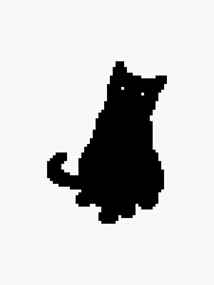 "Void cat - Sit" Sticker for Sale by TofuPixel | Redbubble