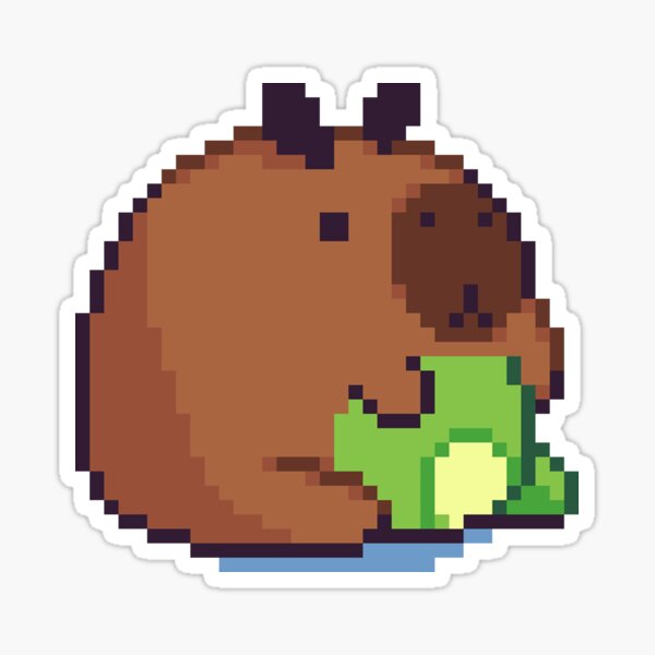 "Capiwi - Sit" Sticker for Sale by TofuPixel | Redbubble