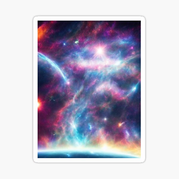 "Space Galaxy" Sticker for Sale by AlexandrAIart | Redbubble