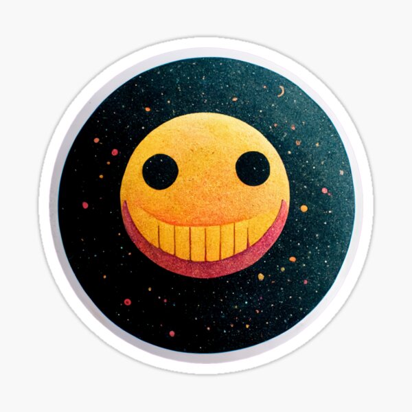 "Space Smiley Face :)" Sticker for Sale by SmileyDan | Redbubble