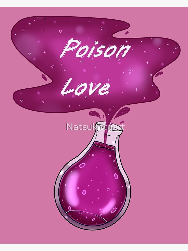 "Pink love poison bottle" Poster for Sale by Natsukittyart | Redbubble