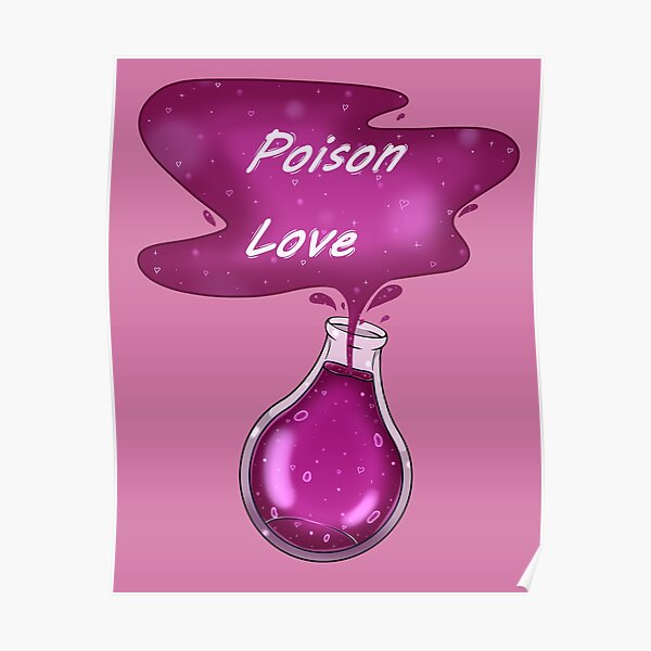 "Pink love poison bottle" Poster for Sale by Natsukittyart | Redbubble